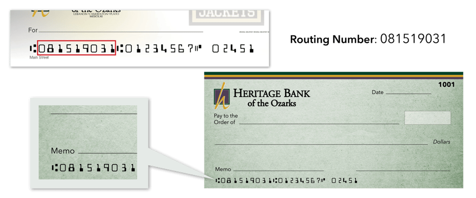 How To Find Your Routing Number Information Heritage Bank